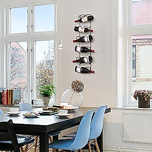 Bextsrack Towel Rack Wall Mounted Metal Wine Rack Towel Holder Organizer for Storage of Bathroom Towels, Washcloths, Hand Towels, Black