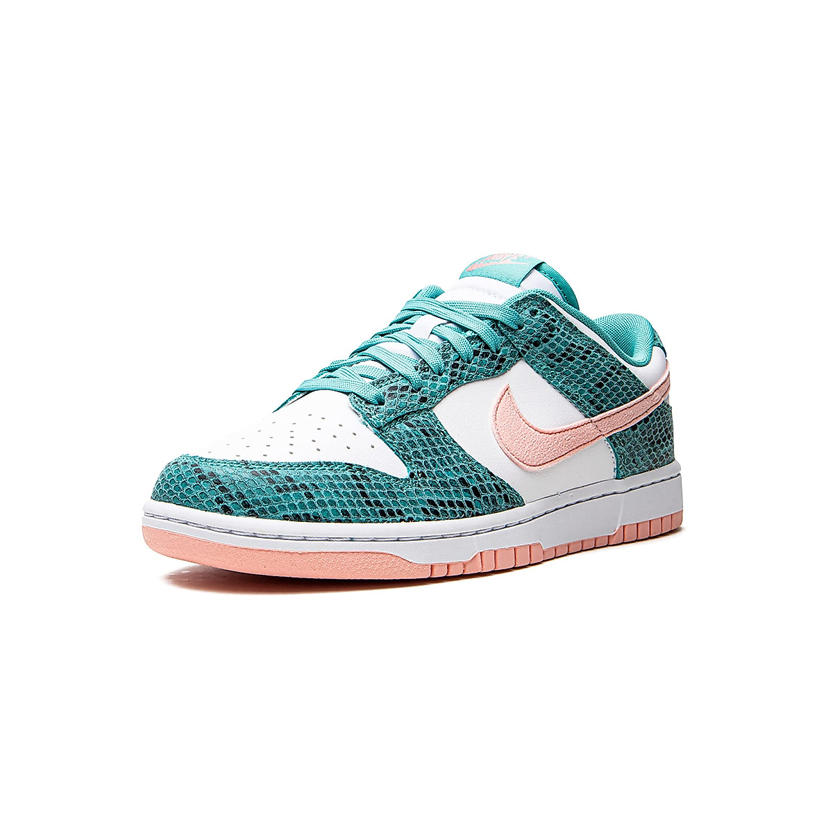 Nike Mens Dunk Low DR8577 300 Snakeskin Washed Teal Bleached Coral - Size 9.5
