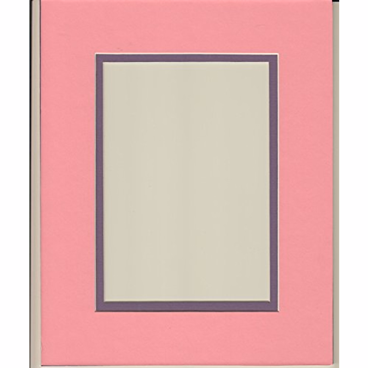 Pack of 5 11x14 Bubble Gum Pink & Purple Double Picture Mats Cut for 8x10 Pictures