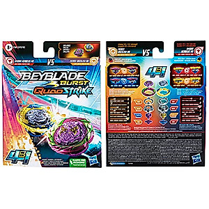 BEYBLADE Burst QuadStrike Fierce Bazilisk B8 and Hydra Kerbeus K8 Spinning Top Dual Pack, 2 Battling Game Top Toy for Kids Ages 8 and Up