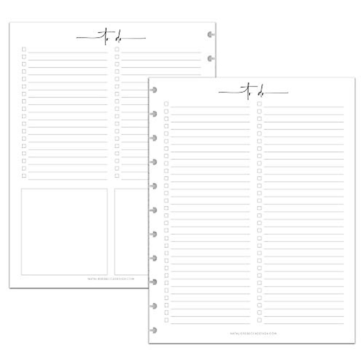 BetterNote To Do List Refill Pages for Discbound Notebooks, Fits Levenger Circa, Big Happy Planner, Staples Arc, TUL, Talia (Modern- 25 Sheets, 11-Disc, 8.5"x11")