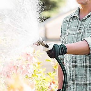 Worth Garden LEAD-IN Short Garden Hose 3/4 in. x 2 ft. NO KINK, HEAVY DUTY Water Hose,Male to Female Replacement Durable PVC Garden Pipe with Solid Brass Fittings,Dark Green,12 Years Warranty,H065B01