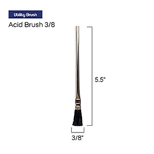 Pro Grade - Acid Brushes - 72 Count 3/8" Boar Hair Acid Flux Brushes