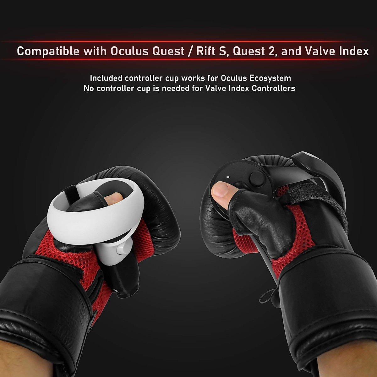 DeadEyeVR Ultimate Boxing Gloves - VR Boxing Mitts Controller Accessory for Thrill of The Fight FitXR BoxVR - Rift S, Oculus Quest 2, Index