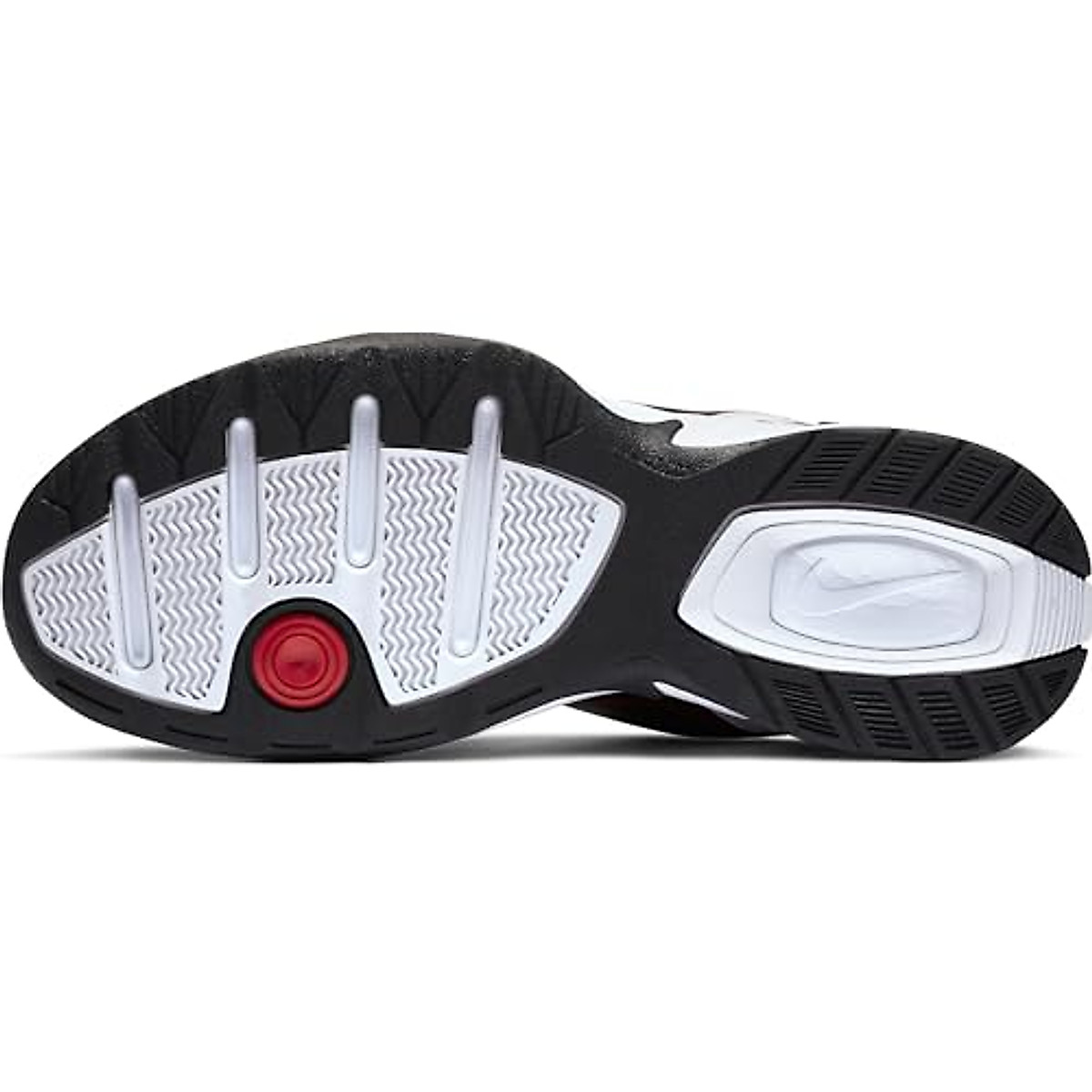 Nike Air Monarch IV Training Shoe (4E) - White/Black/Varsity Red, Size 8.5 US