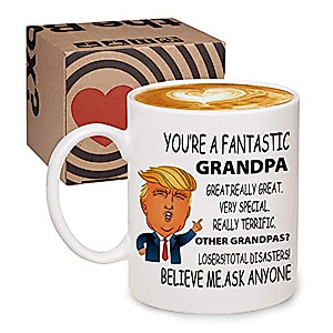 Funny Coffee Mug for Grandpa - You're A Fantastic Grandpa, Birthday Gifts for Grandfather, Thanksgiving Christmas Gifts for Papa, Retirement Gift for Grandpa, Inspirational Gifts for Grandpa