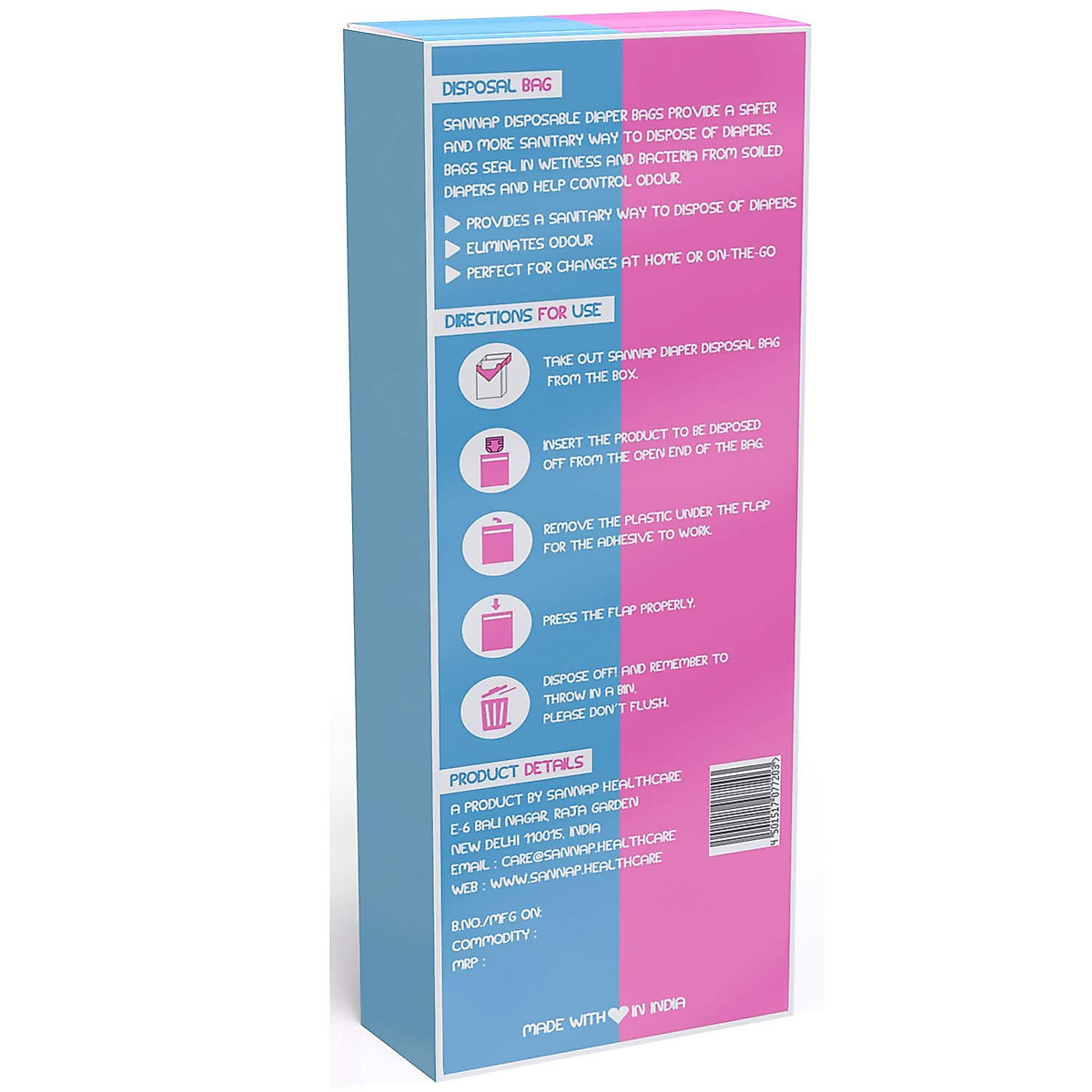 SanNap Baby Diaper Disposal Bags (50 Bags)