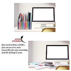 SAYEEC 13 Pockets Accordion File Organizer Desk Organizer Vertical Expanding File Folder Letter Size Deskstop Magazine Holder A4 Documents Space Saver for Office Home Class
