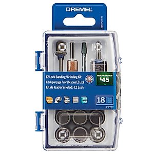 Dremel EZ727-01 EZ Lock Sanding & Grinding Rotary Tool Accessories Kit, 18-Piece Assorted Set - Perfect for Detail Sanding and Sharpening
