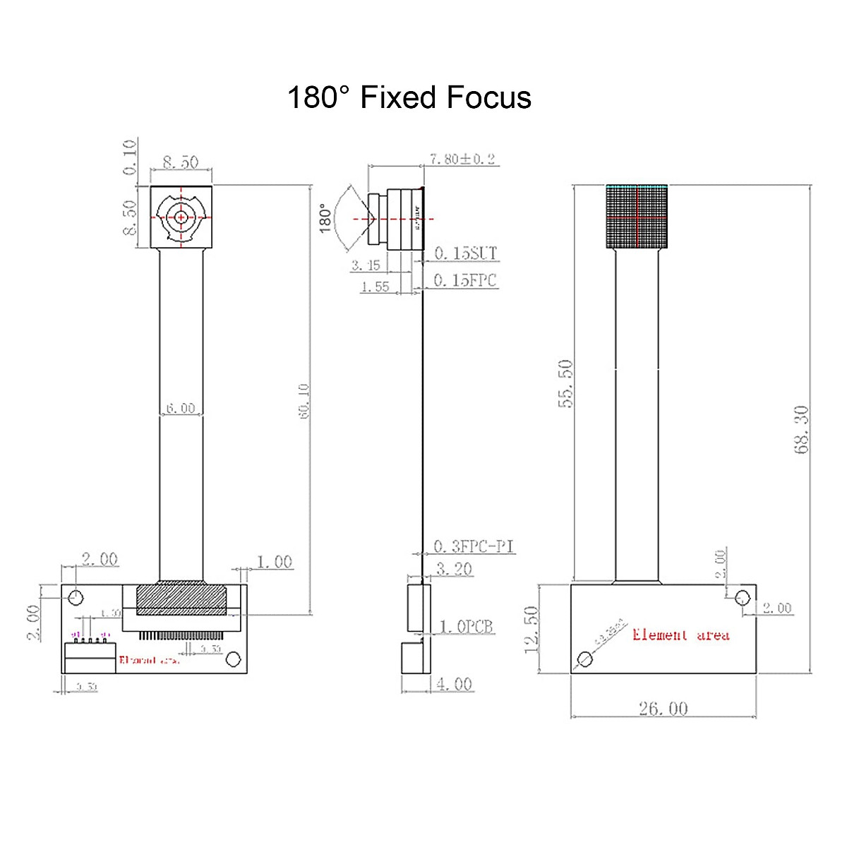 USB 2.0 Webcam Board, MJPG YUY2 Wide Angle Camera Module Strong Compatibility 1/4in OV5693 CMOS for Advertising Machine for Notebook