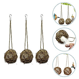 HANABASS 3pcs Bird Chewing Toys Foraging Shredder Toy Parrot Cage Foraging Hanging Toy Bird Grinding Toys for Cockatiel Parrot Small Birds Animal