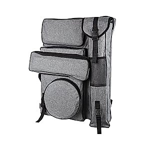 FOUR BROTHER TOGETHER Art Portfolio Case 24X20 inch 4K Painting Sketch Pad Storage Bag, Gray Art Combination Handbag, Backpack,for Sketch, Poster, Oil Painting, Palette, Paints, Brushes Pencils