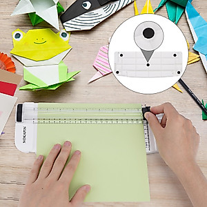 Paper Cutter,Portable Paper Trimmer,12 Inch Paper Slicer Scrapbooking Tool with Automatic Security Safeguard and Side Ruler for Craft Paper,A4 A5 Paper,Coupon, Label and Cardstock (Black)