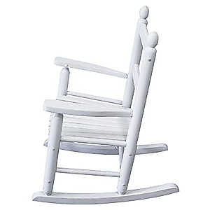 Rockingrocker - K079WT Durable White Child’s Wooden Rocking Chair/Porch Rocker - Indoor or Outdoor - Suitable for 3-7 Years Old