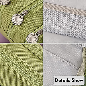 Meyas Big Capacity Pencil Pen Case 3 Compartments,Office College School Large Storage Pouch Marker Pen Case Pen Holder, Stationery Bag Organizer Zipper Pouch Pen Bag,Pencil Pouch Pen Holder(Dark Blue)