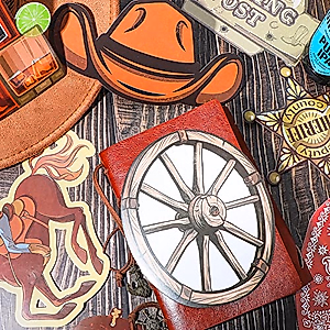 32 Pieces Western Party Decorations Cowboys Party Decorations Western Cutouts Cowboy Cutouts Wild Cutouts Country Party Decorations for Western Theme Cowboy Theme Birthday Party Supplies