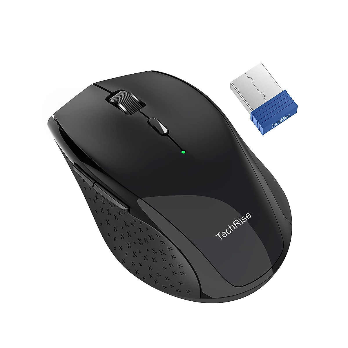 TechRise Wireless Mouse for Laptop, Computer Mouse with 4800 DPI, 30 Months Battery Life, Cordless Mouse Compatible with Android/Windows/Linux, USB Mouse for Laptop PC Desktop