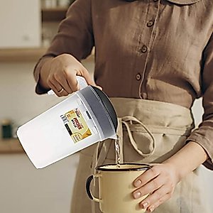 Water Pitcher, Tea Pitcher With Lid, 1.3 Gallon Pitcher, Drink Container, Pitchers Beverage Pitchers, Juice Containers With Lids For Fridge, 5 Liter Plastic Pitchers, Ice Tea Pitcher For Fridge, Black