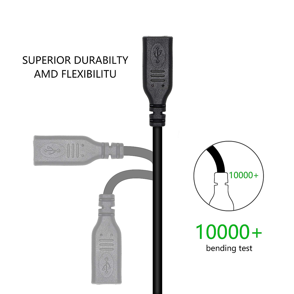 SinLoon USB C Extension Cable Type C Male to Female Short Cable Right Angle 90 Degree USB 3.1 10Gbps Fast Charging 4K HD Video Audio Data Transfer Cord for Laptop & Tablet & Mobile Phone (-)