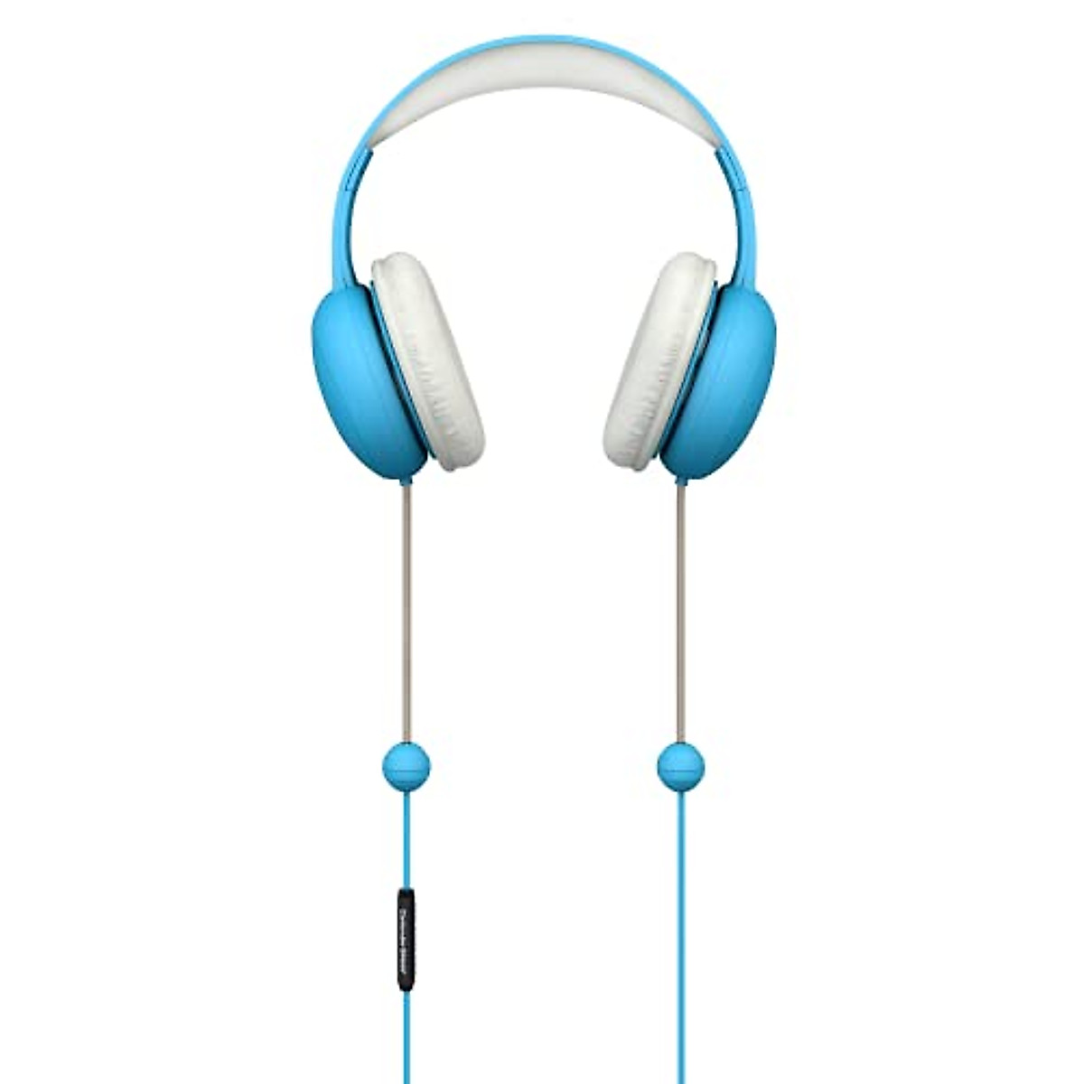 DefenderShield EMF-Free Over-Ear Kids Headphones - Universal Air Tube Wired Crystal Clear Stereo Headset with Microphone & Volume Control - Works with iPhone, Galaxy, iPad & Other Audio Devices