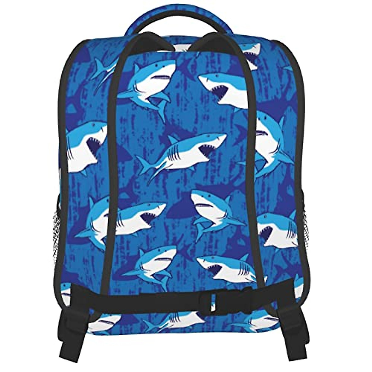 YSBKN Kid's Mini Backpack 12 inch Blue Sharks Backpack Schoolbag Preschool Kindergarten Children Bag Nursery Travel Bag for Toddler Boys Girls Age 3-7