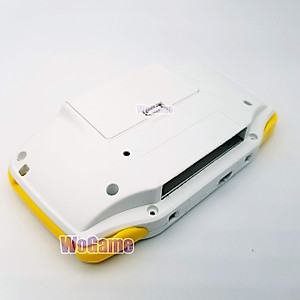 Full Housing Case Cover Housing Shell Replacement for Game boy Advance GBA Shell Case with Buttons Kit-White+Yellow Buttons