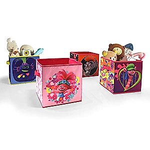 Idea Nuova DreamWorks Trolls 4 Pack Collapsible Storage Cube Set