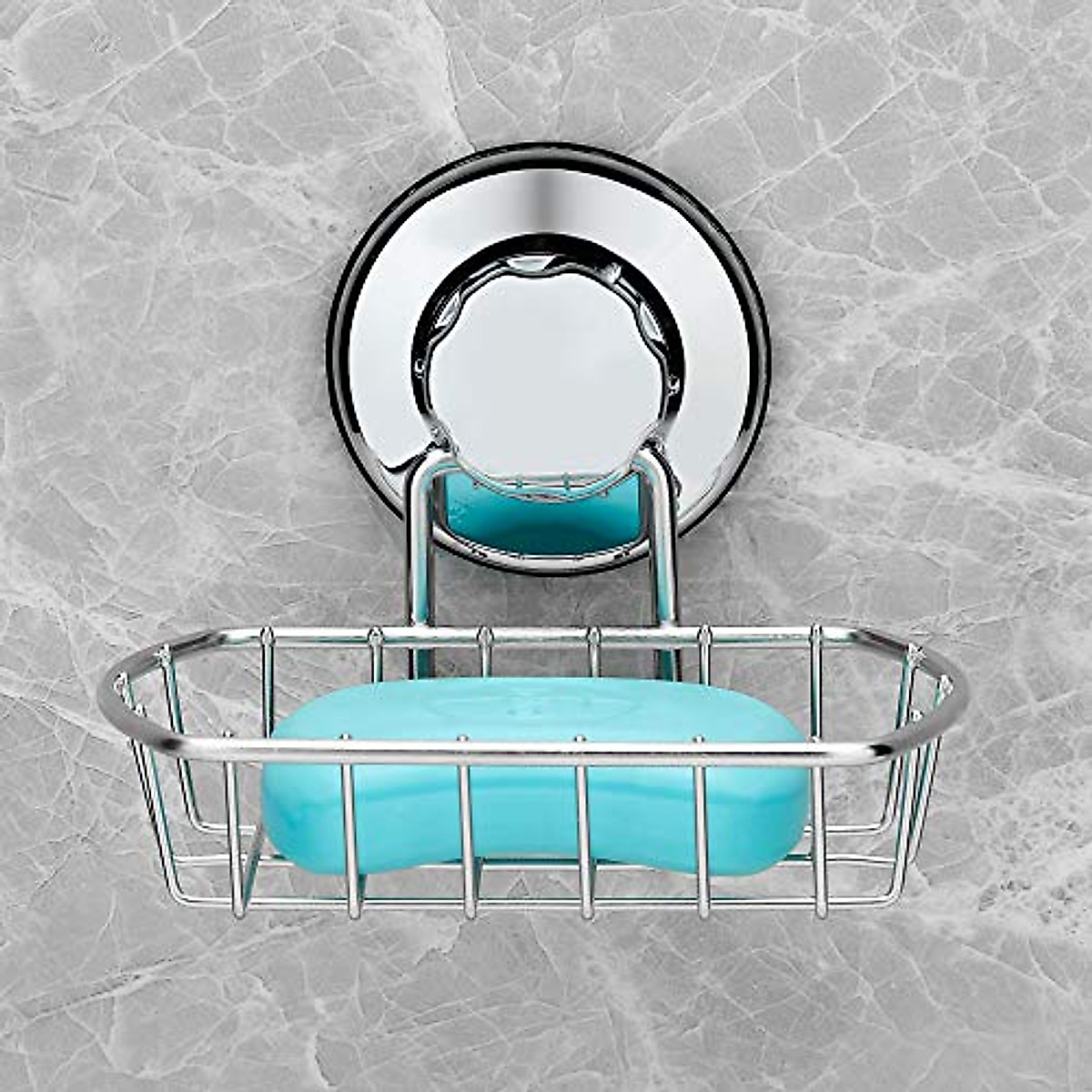 iPEGTOP 3in1 Suction Cup Shower Caddy Bath Wall Shelf + Soap Dish Holder for Large Shampoo Shower Gel Holder Bathroom Storage - Rustproof Stainless Steel