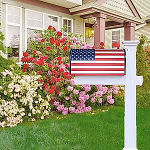 Perinsto American Flag Mailbox Covers Magnetic Waterproof Patriotic Mail Cover Letter Post Box Wraps for Home Garden Yard Decor, 21x18 in
