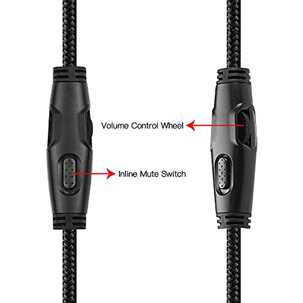 QKIIP HyperX Cloud Alpha Cable, Removable Replacement Alpha Cord, with Mute & Volume Controls Compatible with HyperX Cloud Mix Alpha Gaming Headset (No Mic)