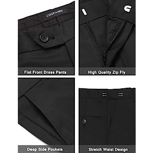 COOFANDY Men's Wedding Suits 2 Piece Tuxedo Suit Set Classic Fit Prom Suit Jacket Blazer Dress Pants Black