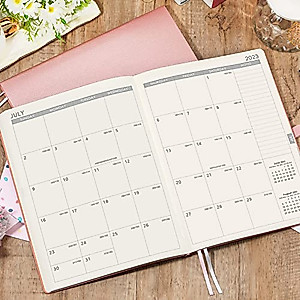 Planner 2023 - 2023 Weekly Monthly Planner, Jan 2023- Dec 2023, 8.5" x 11", Leather Cover with Thick Paper, Back Pocket with Notes Pages - Rose Gold