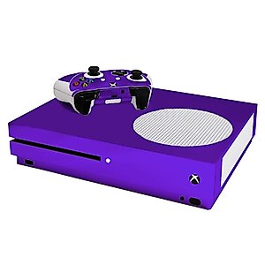Poppin Purple - Vinyl Decal Mod Skin Kit by System Skins - Compatible with Microsoft Xbox One Slim (XB1 Slim)