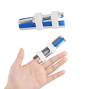 Healifty 3pcs Aluminum Alloy Finger Splint Finger Straightening Brace Resting Hand Splint Finger Splints Board Finger Splint Brace Finger Protector Splint Thumb Anti- Device