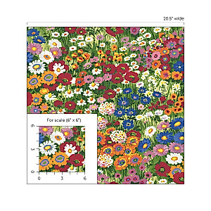 NextWall Floral Meadow Peel and Stick Wallpaper (Multicolored)