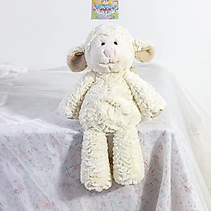 LIJIUSM Plush Toys for Kids Cartoon Velvet Animal Stuffed Toys Festival Birthday Gifts for Girls Boys (White - Sheep - 38cm)