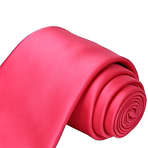 KissTies Pre-Tied Bow Tie Summer Watermelon Red Satin Razzmatazz Bowties