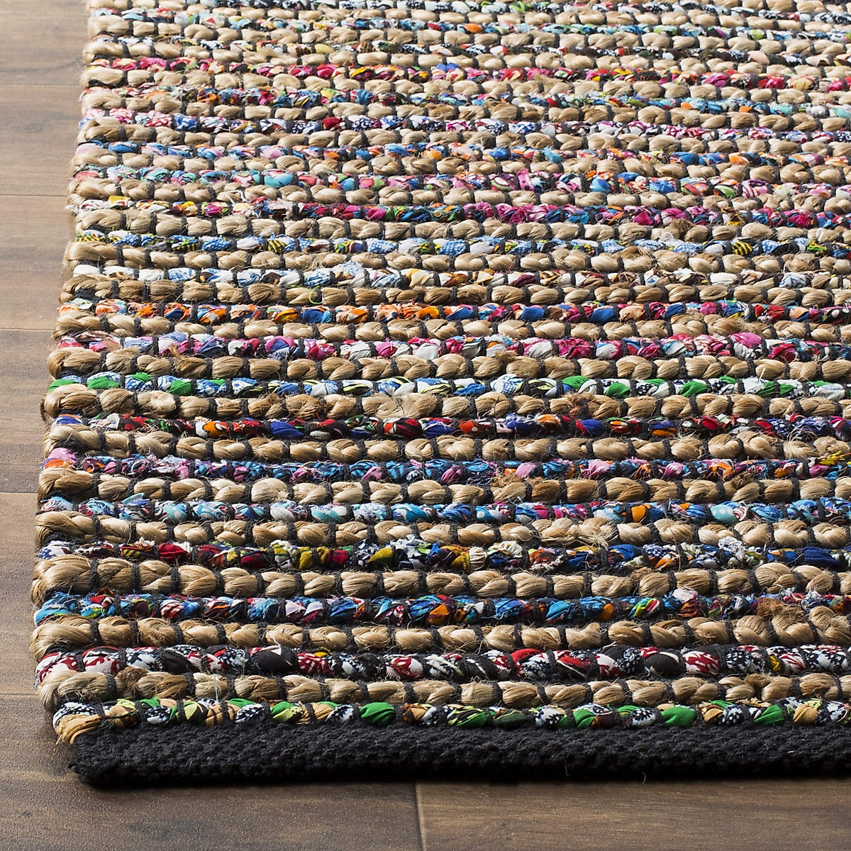 SAFAVIEH Cape Cod Collection Runner Rug - 2'3" x 12', Multi, Handmade Flat Weave Braided Cotton & Jute, Ideal for High Traffic Areas in Living Room, Bedroom (CAP360A)