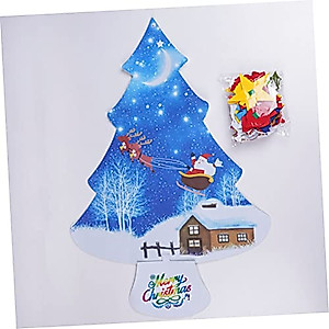 SAFIGLE 1 Set DIY Christmas Tree Artificial Christmas Tree Hand Decor DIY Crafts Christmas Felt Sticker New Year Felt Game Wall Xmas Tree Ornament Children DIY Felt Xmas Tree Felt Crafts