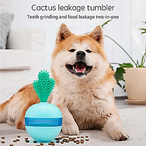 LALAAI Dog Treat Dispensing Ball,Food/Treat Ball,Dog Treat Dispenser Toy (Blue)