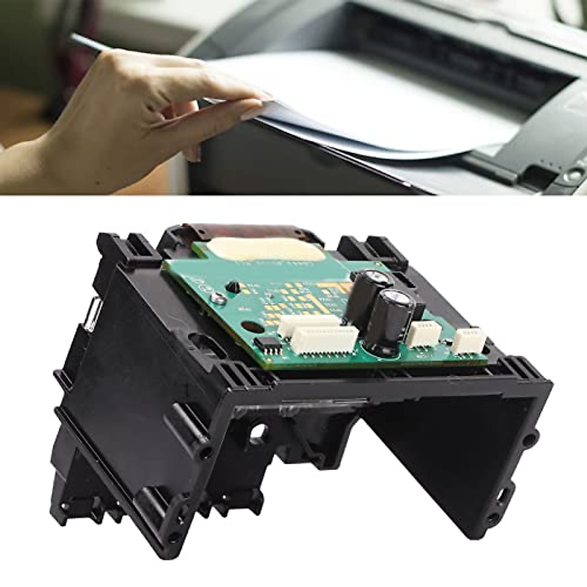 PUSOKEI Printer Printhead, Print Head Replacement for HP OfficeJet 6600/6100/6700/7110/7510/7512/7610/7612 Printer, Color Print Head with Upgrade Chip, Black