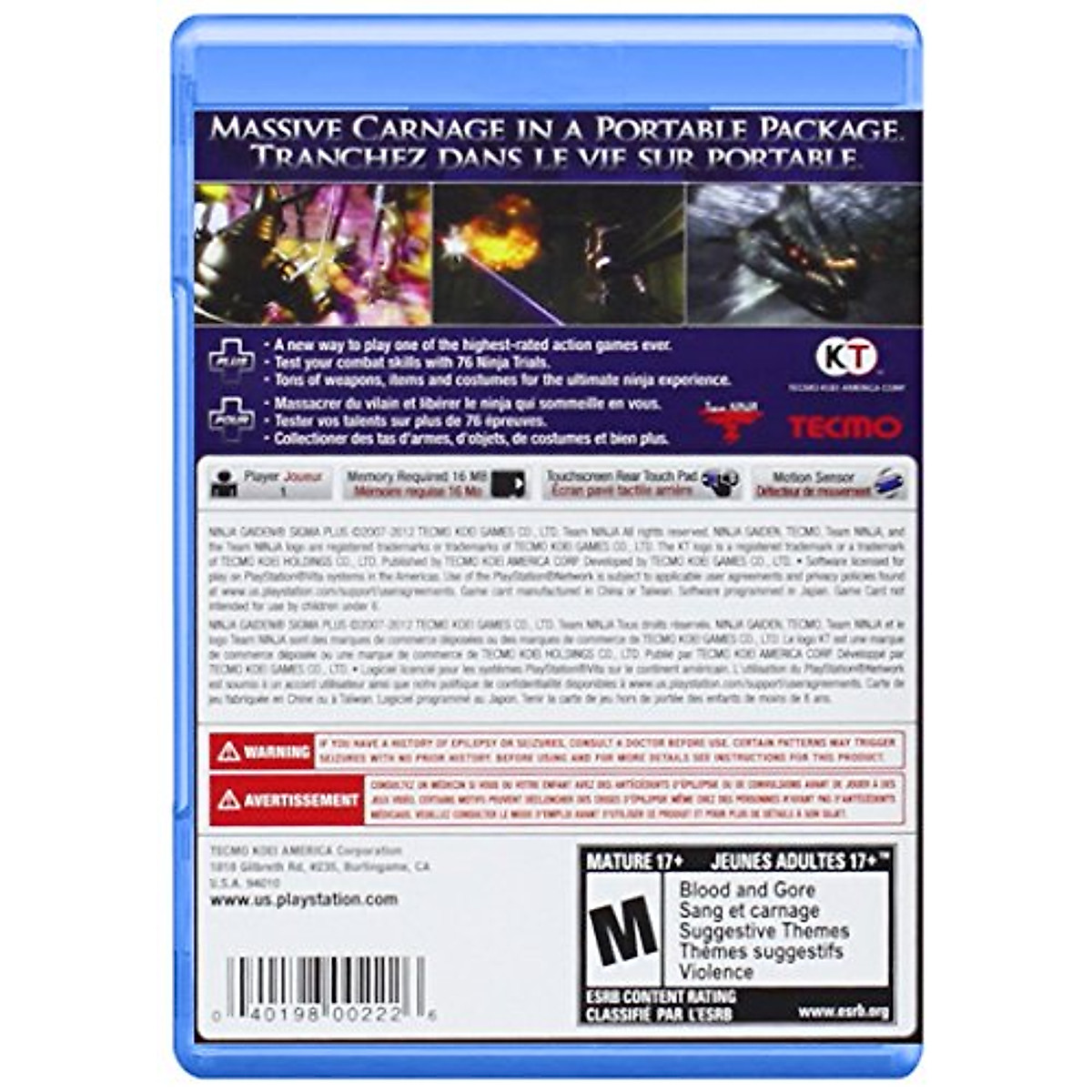 Ninja Gaiden Sigma Plus - PlayStation Vita