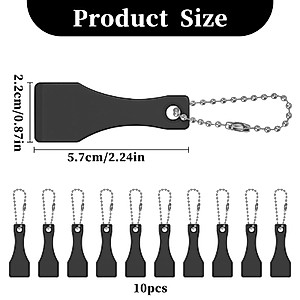 10 Pcs Lottery Ticket Scratcher Scratch Off Scratcher Tool Plastic Scraper Tool Keychain Lotto Scratcher Keyring Scoop Shape Lotto Scratcher Keyring Scraper for Label Sticker Remover Tool Black