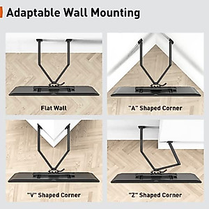 Perlegear Corner TV Wall Mount for Most 26-60 inch TVs up to 99 lbs, Full Motion Corner TV Mount with Dual Articulating Arms, Corner TV Bracket with Swivel Tilt Extension, Max VESA 400x400mm, PGCMF4