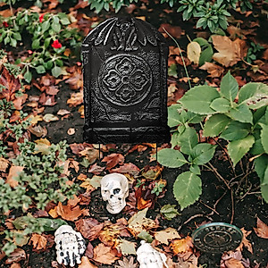 Hotop Halloween Tombstone Metal Stakes for Foam 6.5 x 3 Inches Tombstone Graveyard T Shaped Stakes for Halloween Outdoor Graveyard Yard Lawn Decorations(Silver, Black,20 Pieces)