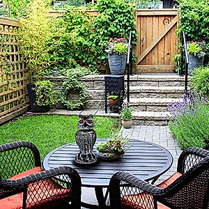 XYSFUZD Fake Owl Plastic Garden Owl with Moving Head and Sound