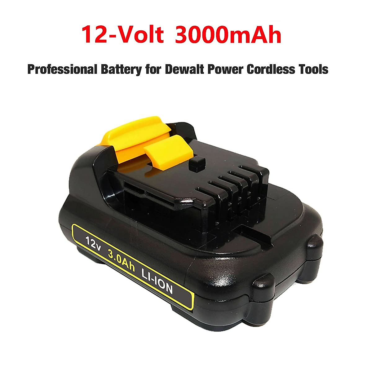 Xmenany 2Pack 3.0Ah DCB120 Battery Replacement for Dewalt 12V Battery Max Lithium-ion DCB120 DCB123 DCB127 Higher Capacity