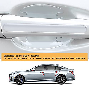 Grafken 8Pcs 3D Transparent car Door Handle Stickers Door Bowl Scratch Protector, Universal Waterproof Anti-Scratch Paint white m Grafken-doorsticker 0