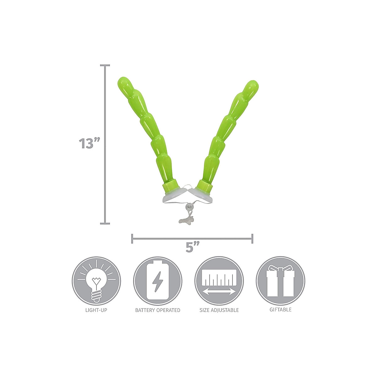 elope Green Light-Up Insect Bug Antennae Costume Headband for Adults and Teens