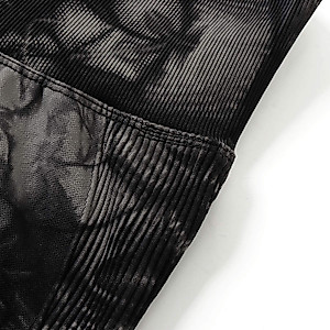 OMKAGI Women Scrunch Butt Lifting Leggings Seamless High Waisted Workout Yoga Pants(L,88-Black Tie Dye)